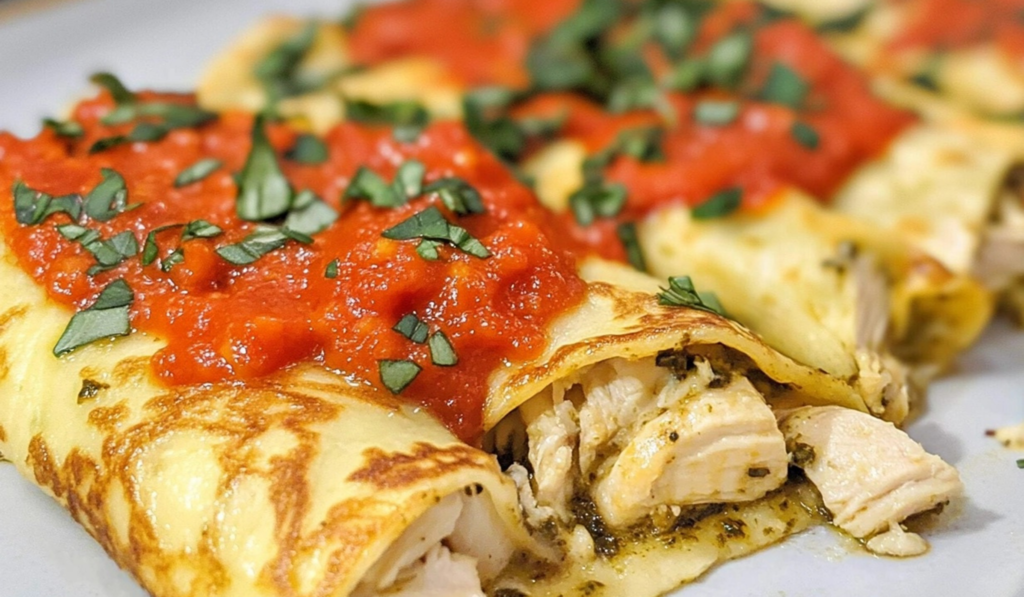 Deliciously Elegant Pesto Chicken Crepes: A Flavorful Twist on a ...