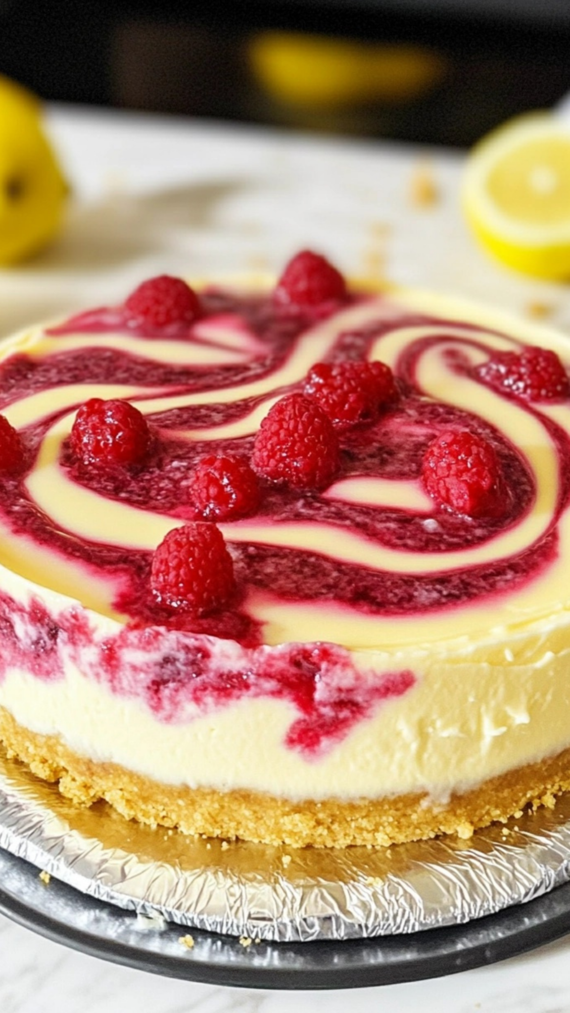 Lemon Raspberry Swirl Cheesecake: A Perfect Summer Delight - Susan Recipes