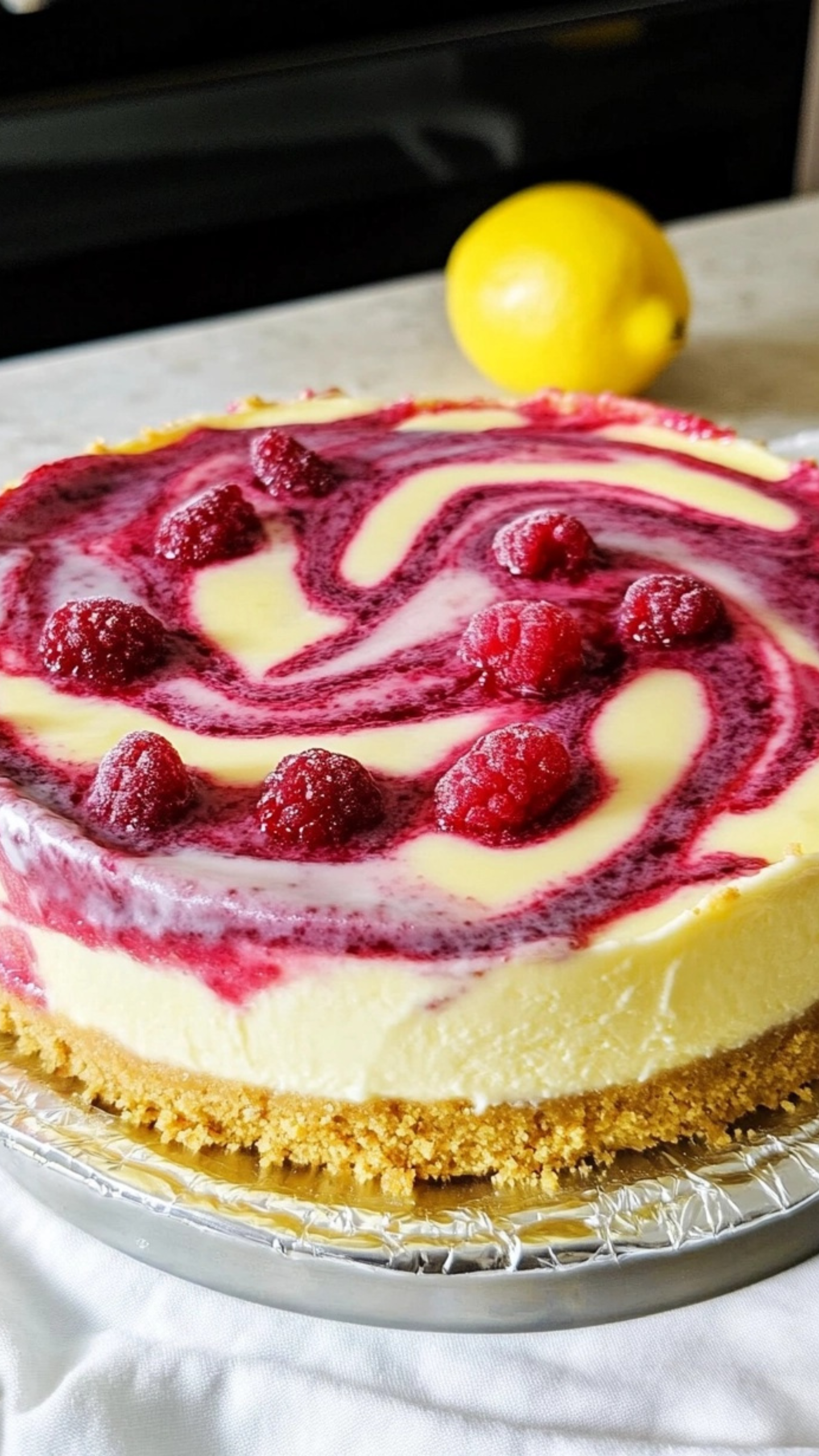 Lemon Raspberry Swirl Cheesecake: A Perfect Summer Delight - Susan Recipes