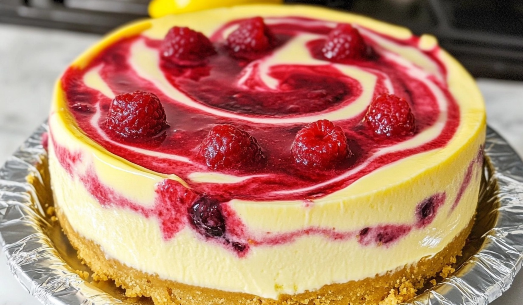 Lemon Raspberry Swirl Cheesecake: A Perfect Summer Delight - Susan Recipes